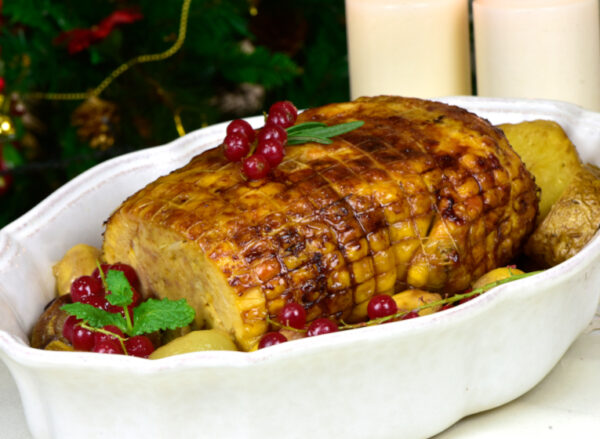 Roti de pollo relleno con queso, arándanos y cebolla | Coren